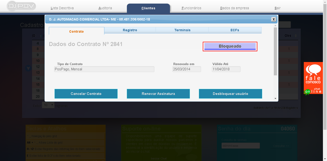 6.1.3.1.3. Bloquear usuário