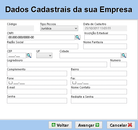 3.1. Informando os dados do cliente